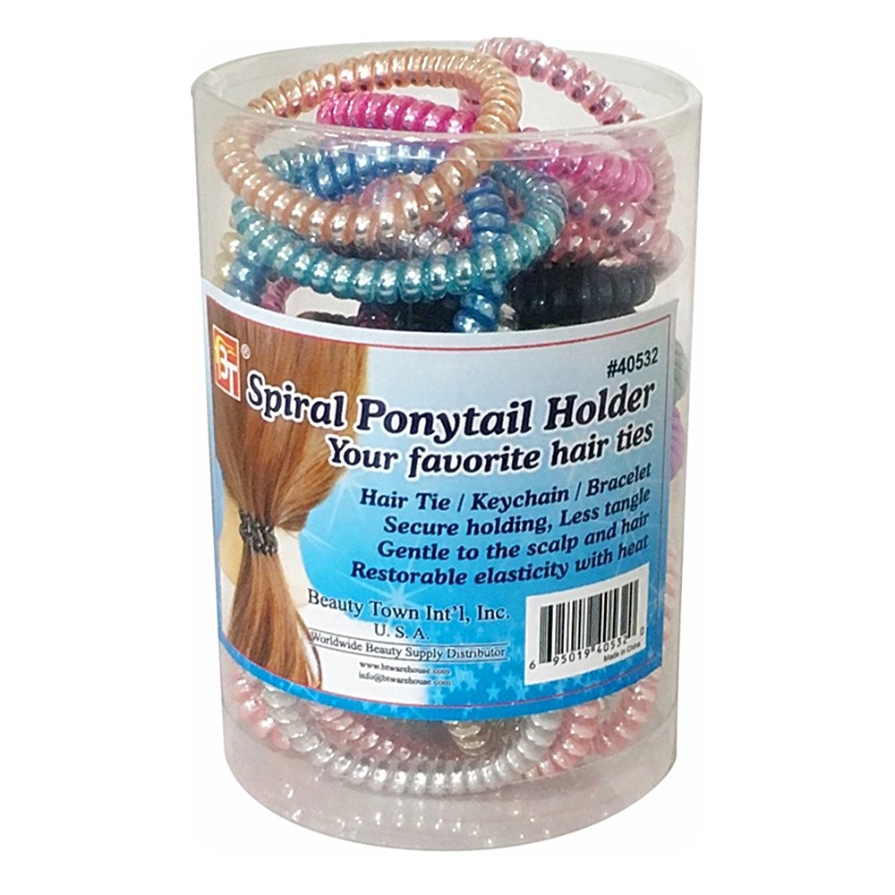 LARGE&THIN SPIRAL PONYTAIL HOLDER 50PCS – Park East NY